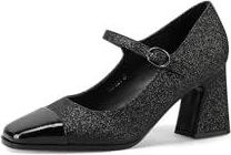 Queen Helena Dècollet avec strass chaussures élégantes pour femme ZM9821, Noir, 39 EU