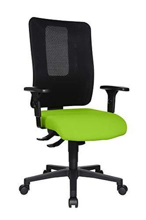 Topstar Topstar Open X (N) ergonomischer Bürostuhl, Schreibtischstuhl, atmungsaktive Netzbespannung, Stoffbezug, apfelgrün/schwarz