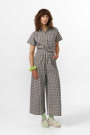 Suite13lab Damen vegan Jumpsuit Alme Check Grau
