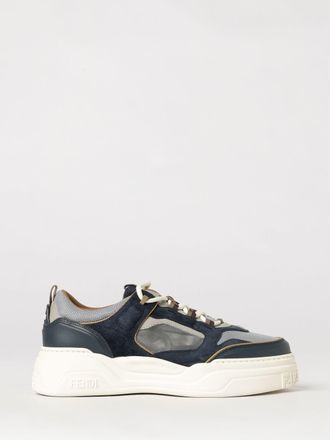 Fendi Baskets basses Force en cuir de veau velours avec semelle chunky