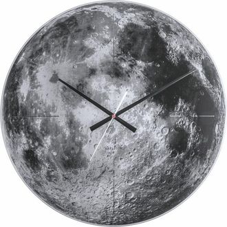 Karlsson Horloge murale en verre Lune