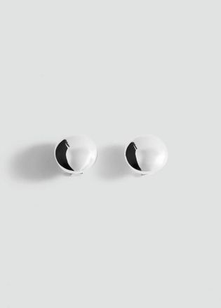 Mango Boucles doreilles rondes volume argent - Femme - Taille unique - MANGO