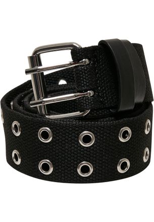 Urban Classics Unisex Polyester Eyelet Belt black/silver, L/XL