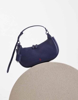 Polo Ralph Lauren mittlere Swing-Schultertasche in Marineblau