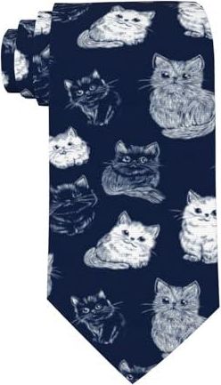 Generic Chaton Drôle Dessiné À La Main Cravate Polyvalente Cravate Homme Décontractée Cravates Hommes Pour Formelle Femmes Travail