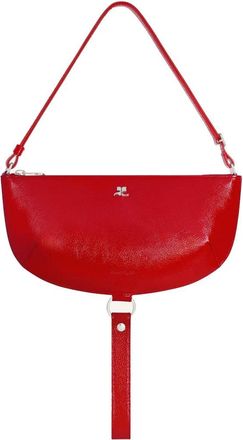 Courr&egrave;ges Womens Holy Eclipse Bag Red Cow Leather Handbags Hand