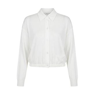 Roberto Collina Hemd aus weichem Baumwoll-Jersey mit Gummizug am Bund - - Blouses & Shirts - Damen - Wei&szlig; - M