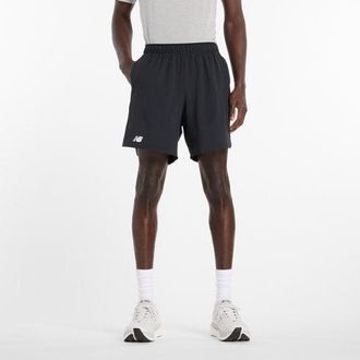 New Balance Homme Tournament Short en Noir/Blanc, Polytiss&eacute;, Taille XL