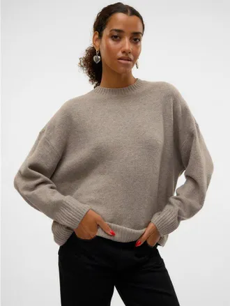 Vero Moda Strickpullover VMBOOM LS O-NECK PULLOVER GA NOOS