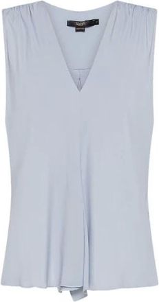 Seventy Femme, Tops, Bleu, Taille: 40 FR Haut Mixte Soie et Jersey