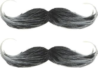 Aboofan 2st Falsche Schnurrbartb&auml;rte Neuartiger Schnurrbart Realistischer Schnurrbart Falscher Bart Und Schnurrbart Grauer Bart Verkleidungsbart Cosplay-bart 