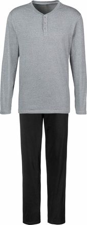 s.Oliver Herren Pyjama, Grau-meliert-schwarz, 48-50