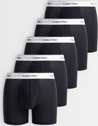 Calvin Klein Icon Cotton Stretch lot de 5 boxer briefs noirs