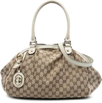 Gucci Hobo Bags - GG Canvas Sukey Satchel - Gr. unisize - in Braun - für Damen