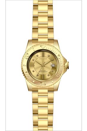 Invicta Pro Diver 50397 Herrenuhr - Quarzwerk - Edelstahl mit goldenem Zifferblatt - 40 mm