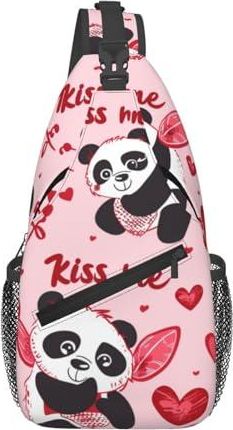 Generic Red Wing Panda Sac &agrave; bandouli&egrave;re de voyage pour homme Sac &agrave; dos de randonn&eacute;e Sac &agrave; dos pour homme