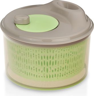 KELA Salatschleuder mit Deckel 23cm Dry, Salad Spinner, Kunststoffsieb, Seiher für Gemüse, Obst, Penne, grün
