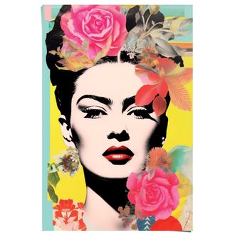 Reinders Poster, Frida Pop, Wohnzimmer, Poster, Wanddeko, Room Decor, 150 gr. gl&auml;nzend Bilderdruckpapier, Mehrfarbig, 91,5 x 61cm