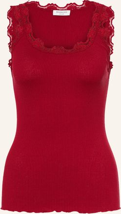 Rosemunde Seidentop Babette Mit Spitze rot