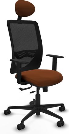 Piqueras y Crespo Economalla Stuhl Zulema mit 1D-Armen, h&ouml;henverstellbarer Lendenwirbelst&uuml;tze und festem Kopfteil, ausgestattet mit Syncro/Traslack und Schneideschaum, 