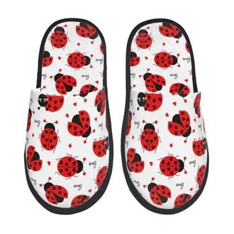 Generic Pantoufles De Maison Les Ladybugs Adorent Les Jolis Imprim&eacute;s Antid&eacute;rapant Slippers L&eacute;gers Chaussons DInt&eacute;rieur Pour Chambre Automne Femmes M