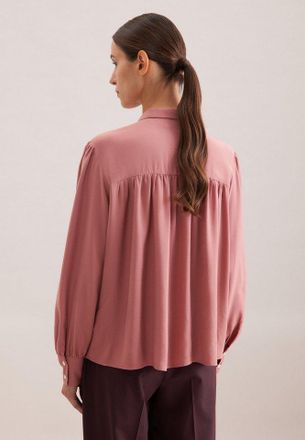 Seidensticker Schluppenbluse 1/1 Stehkragen Uni