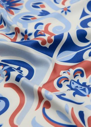 Mango Foulard floral bleu - Femme - Taille unique - MANGO