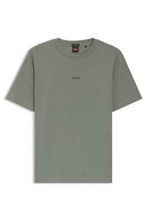 BOSS Hommes TChup T-Shirt en Coton Stretch avec Logo Contrastant