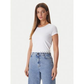 Guess T-Shirt W6GP11 K2933 Wei&szlig; Regular Fit