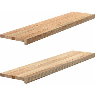 vidaXL Vidaxl - Fensterbänke 2 Stk. Unbehandelt 110x25x2 cm Massivholz Eiche 335121