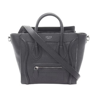 Celine Pre-owned Luggage Nano Shopper Leather 2way bag - Femme - Pre-owned - Noir - Taille: ONE Size