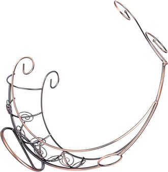 BESPORTBLE TOVINANNA Modernes Weinregal im Piratenschiff Design Kreativer Weinflaschenhalter Platz f&uuml;r Einzelne Flasche und H&auml;ngende Weingl&auml;ser Dekoratives Deko 