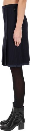 Maison Margiela Wool Midi Skirt - Blue