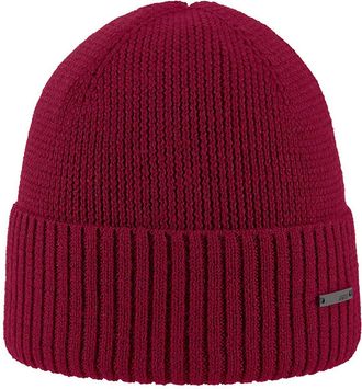 Areco Damen Merino M&uuml;tze, weinrot, ONE Size