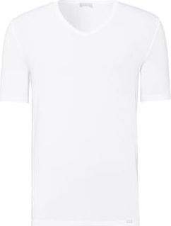 Hanro T-shirt col V en coton m&eacute;lang&eacute;