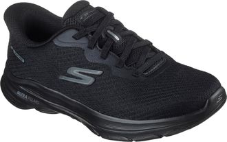 Skechers Damen Go Walk 8 Nadia Sneaker, Black Textile/Black Trim, 38.5 EU