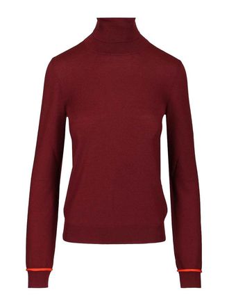Loewe Pull Col Roul&eacute; - Rouge Brun