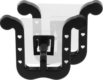 Angoily 2 St&uuml;ck Schuhregal ohne Bohren Selbstklebender Wand Schuhhalter aus Stabilem Material Platzsparend f&uuml;r Badezimmer und Flur Pantoffelhalter Schwarz