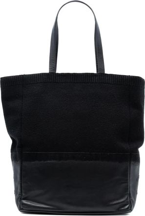 Chanel Shopper - CC Wool and Leather Tote - Gr. unisize - in Schwarz - für Damen
