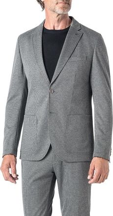 CG - Club of Gents Herren Sakko grau meliert Slim Fit