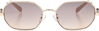 Tory Burch Femme, Accessoires, Jaune, Taille: 55 MM Miller Metal Oval Lunettes de soleil