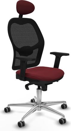 Piqueras y Crespo Jorquera Schreibtischstuhl mit 2D-Armen, h&ouml;henverstellbarer Lendenwirbelst&uuml;tze und festem Kopfteil, ausgestattet mit Sincro 5 Positionen und injiziert