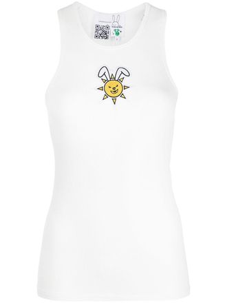 Natasha Zinko débardeur à imprimé graphique - Blanc