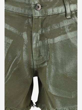 DON'T @ ME Womens Shorts Cotton Green