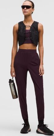 lululemon Adapted State Jogginghose mit hohem Bund Volle L&auml;nge f&uuml;r Frauen - Gr&ouml;&szlig;e 10 in Black Plum