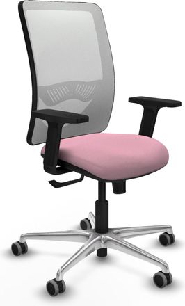 Piqueras y Crespo Palo Zulema Rosa Schreibtischstuhl mit 2D-Armlehnen, h&ouml;henverstellbare Lendenwirbelst&uuml;tze, ausgestattet mit Sincro 3 Positionen und Schneideschaum, We