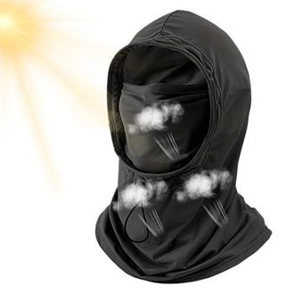 Generic Masque de protection solaire UPF 50+, masque de protection solaire respirant, cache-cou, pour voyage, cyclisme, sport, escalade unisexe, Noir