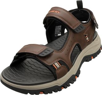 Skechers Herren Prewitt Rigdon Sportsandale, Brown Black Synthetic, 48.5 EU