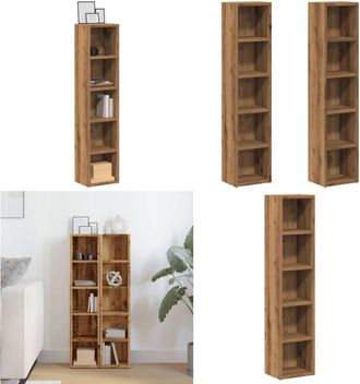 vidaXL Vidaxl - CD-Regale 2 Stk. Artisan-Eiche 21x16x93,5 cm Holzwerkstoff
