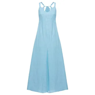 120% Lino Damen, Kleider, Blau, MGr&ouml;&szlig;e